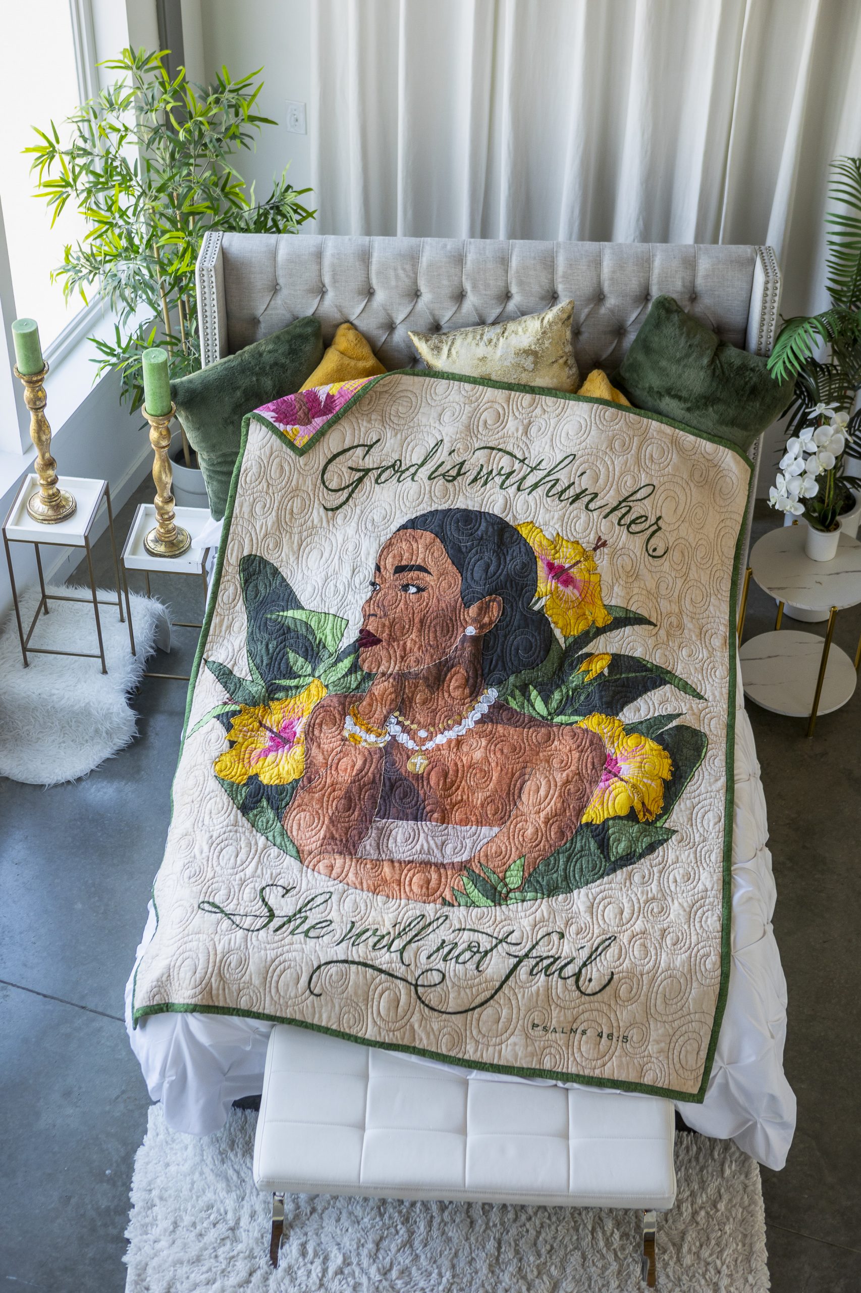 God is Within Her Gift Quilt | Alexis Gift Quilts